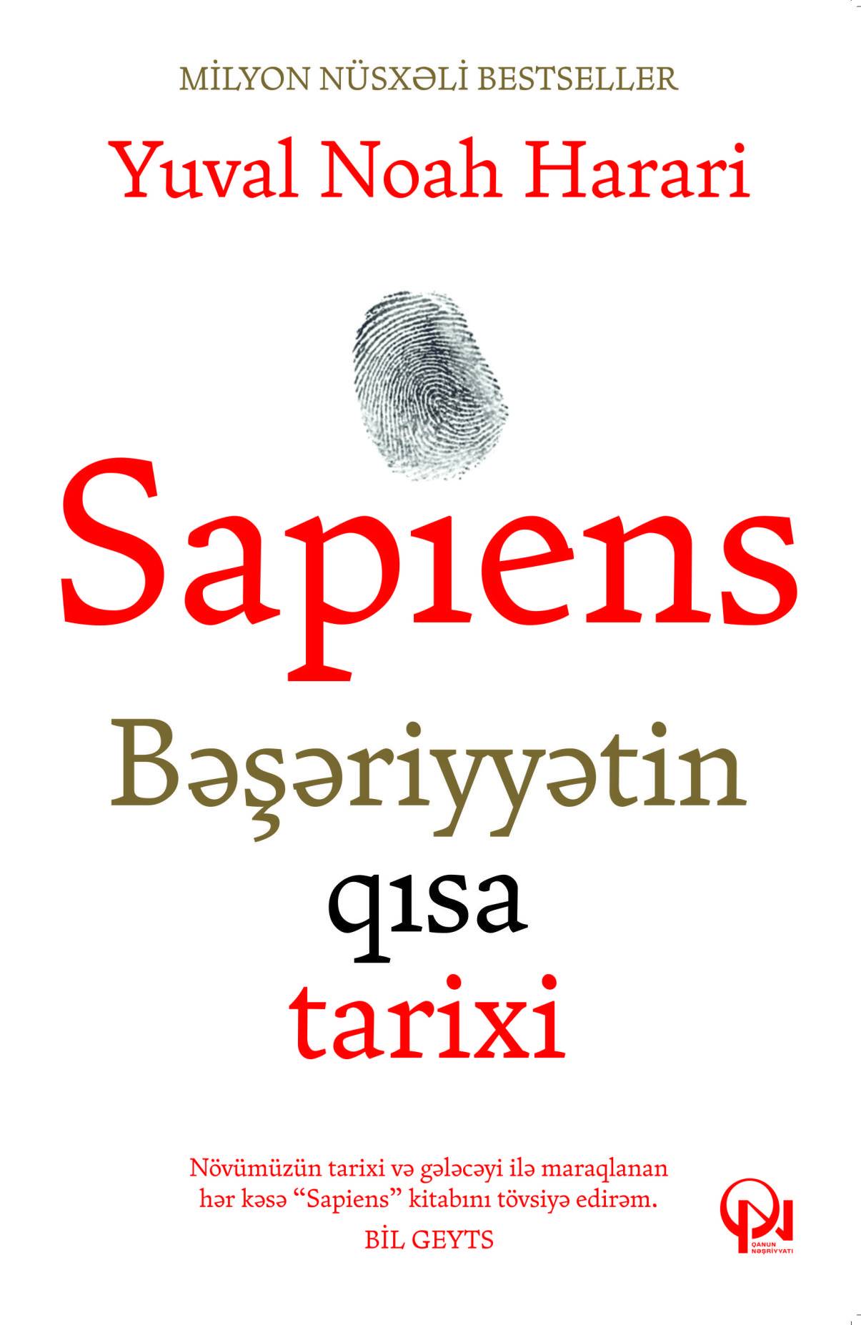Sapiens / Bəşəriyyətin Qısa Tarixi - Qanun.Az | Kitab | Kitablar